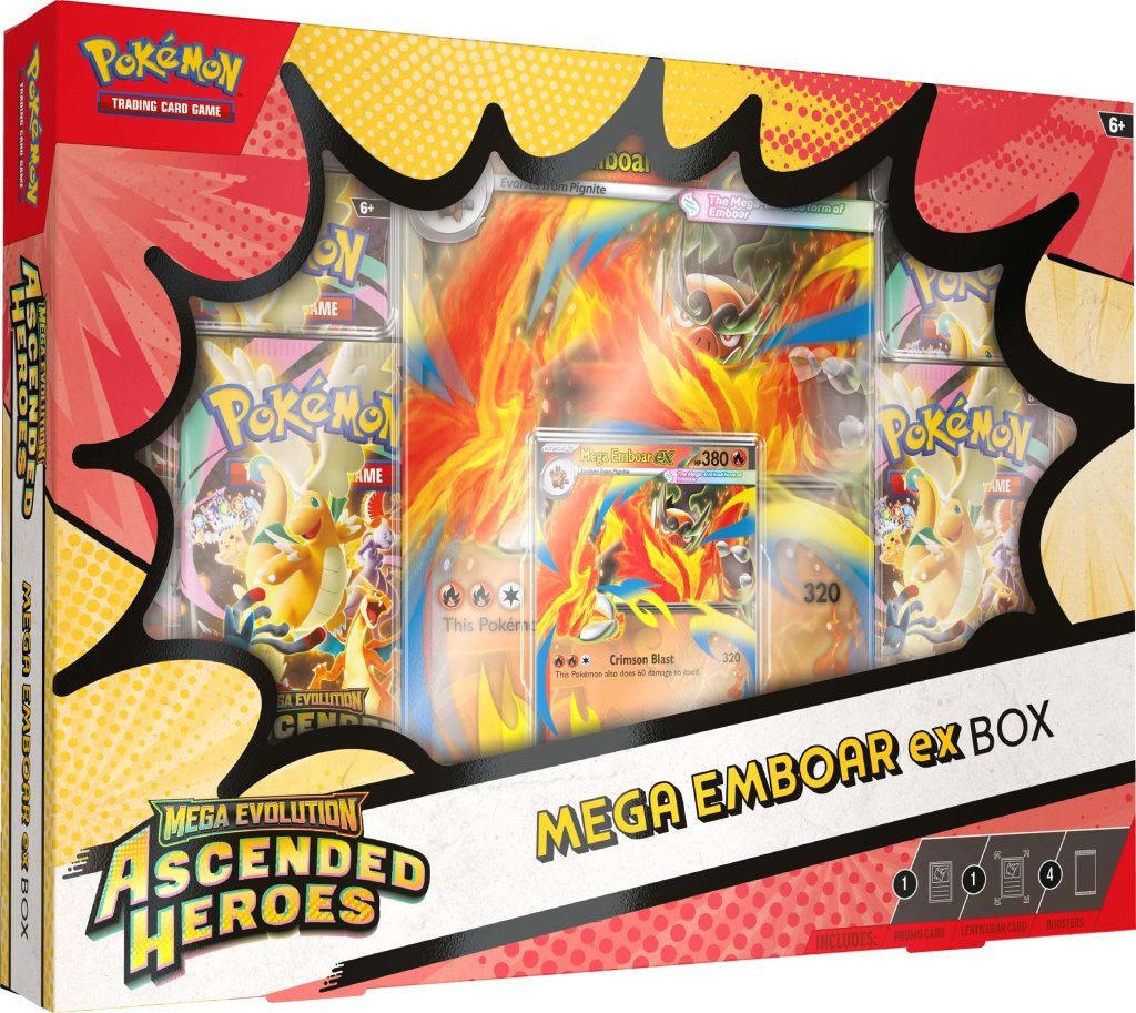 Pokemon TCG - Ascended Heroes Mega Ex Box - Mega Emboar Ex – Good Games