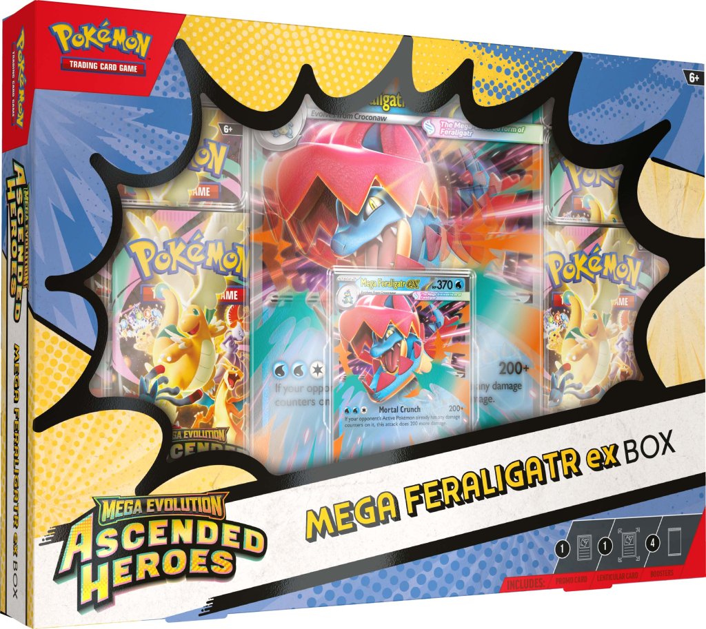 Pokemon TCG - Ascended Heroes Mega Ex Box - Mega Feraligatr Ex – Good Games