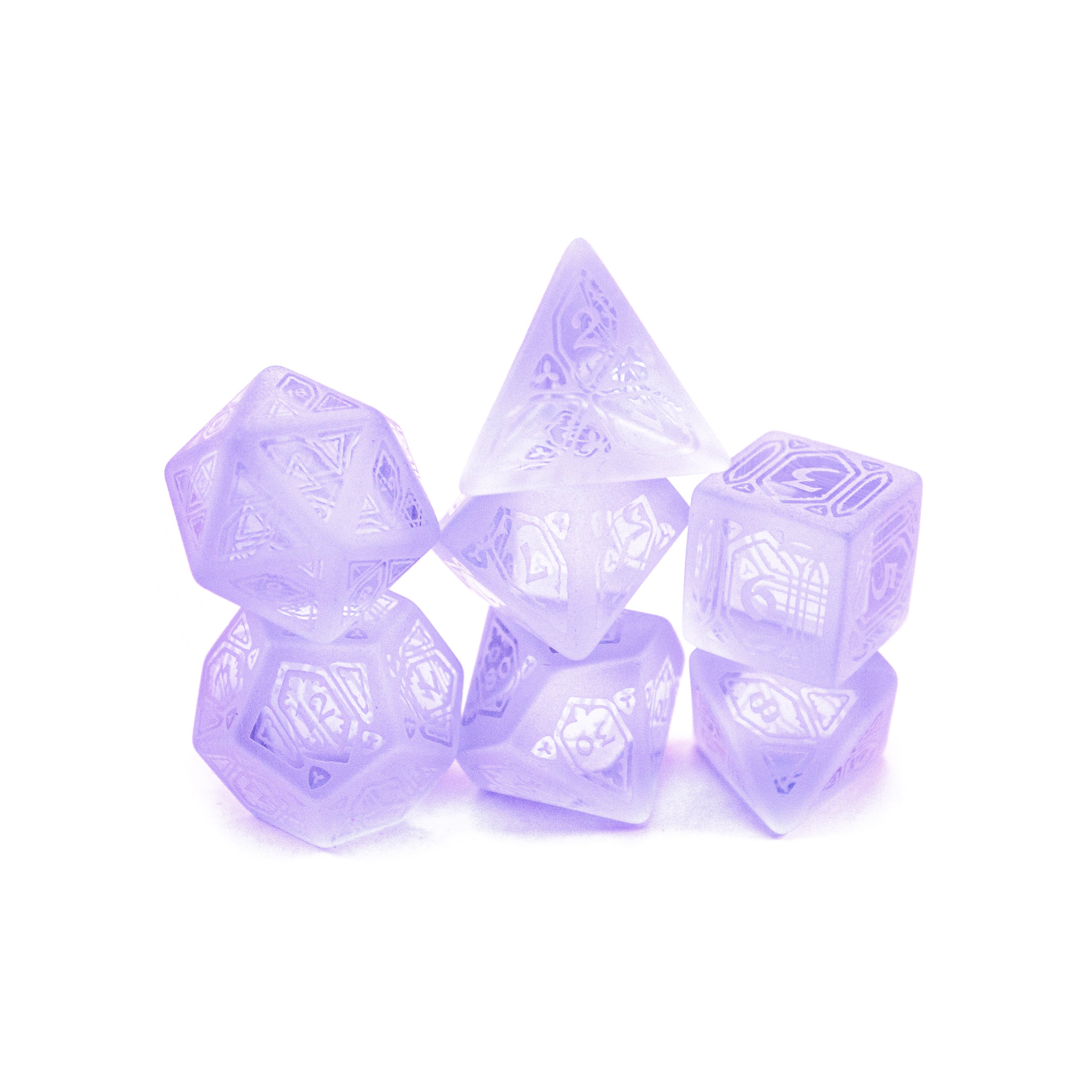Level Up Dice - Gothic Cathedral Colour Infused Crown Crystal (Violet ...